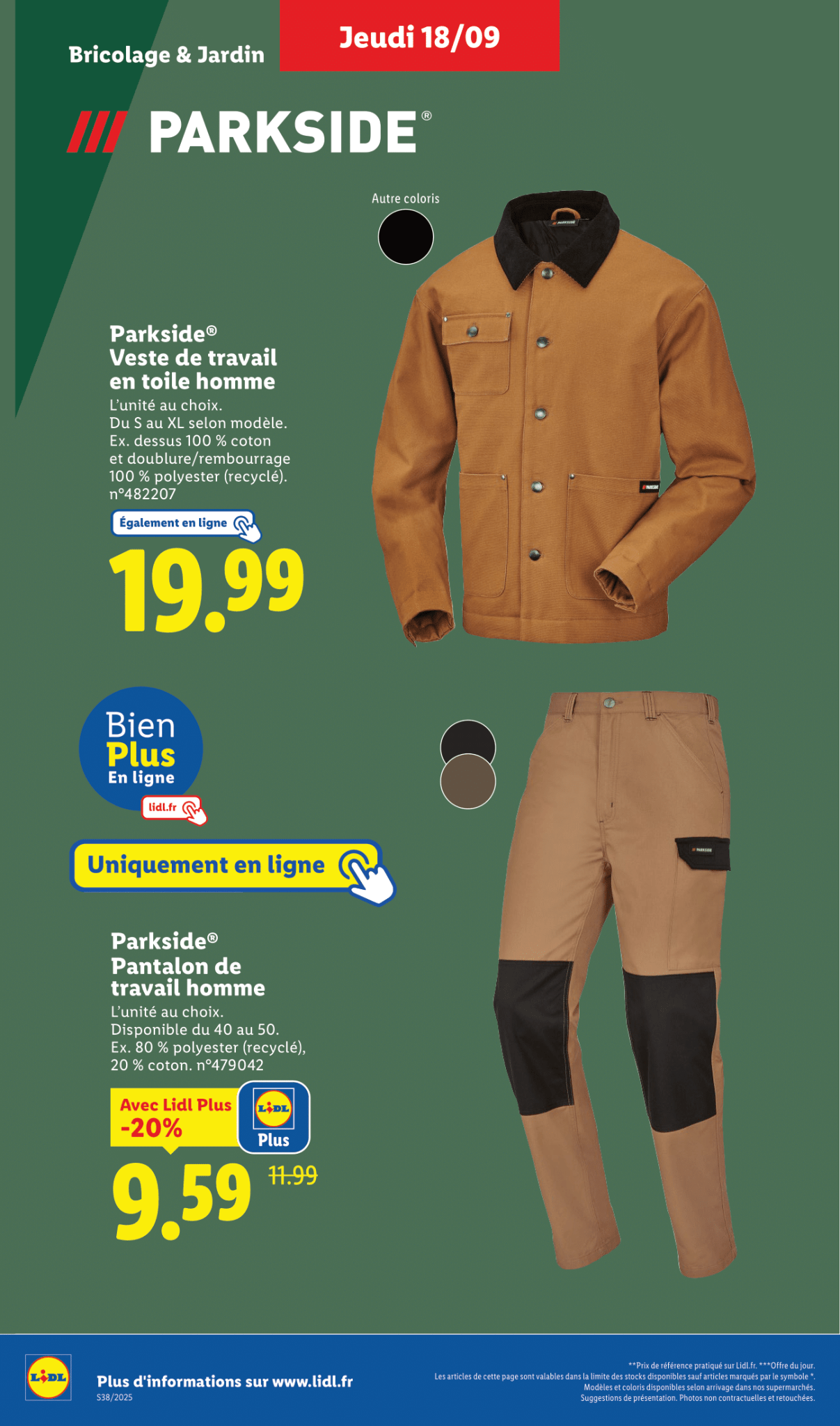 Catalogue Lidl du 18 au 24 septembre 2025 : Arrivage Parkside, Auto ...