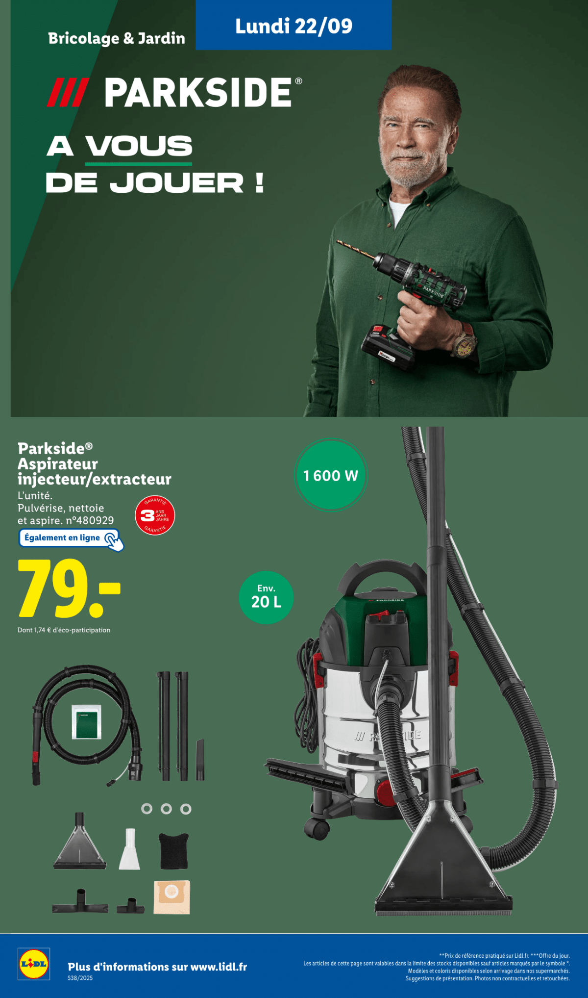 Catalogue Lidl du 18 au 24 septembre 2025 : Arrivage Parkside, Auto ...