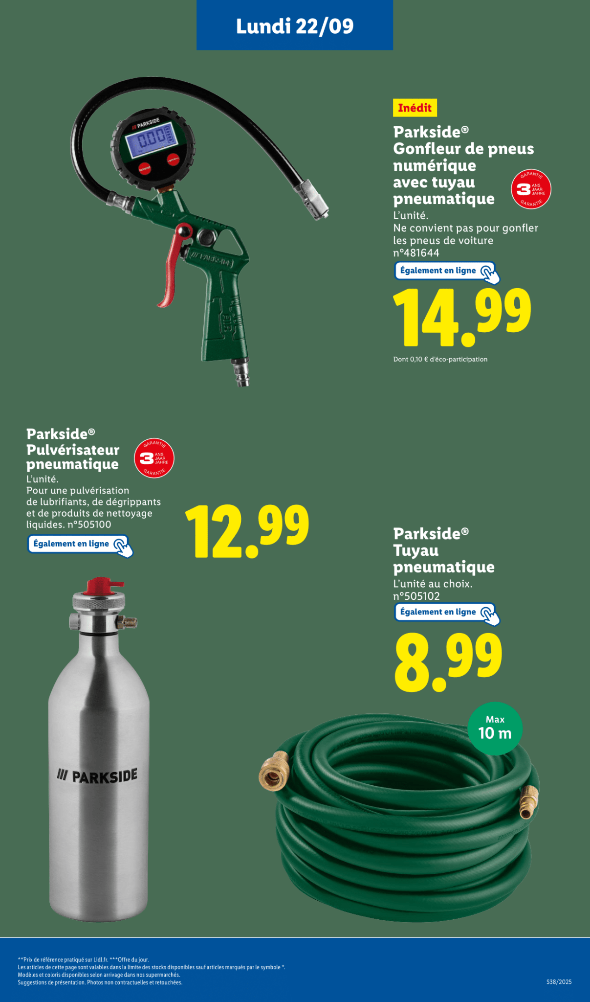 Catalogue Lidl du 18 au 24 septembre 2025 : Arrivage Parkside, Auto ...